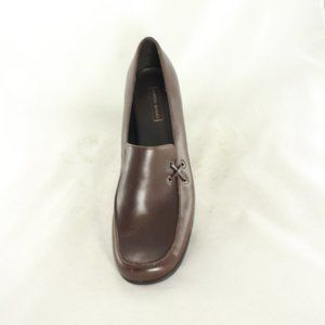 Studio Works | Shoes | Studio Works Valerie Leather Block Heels New ...